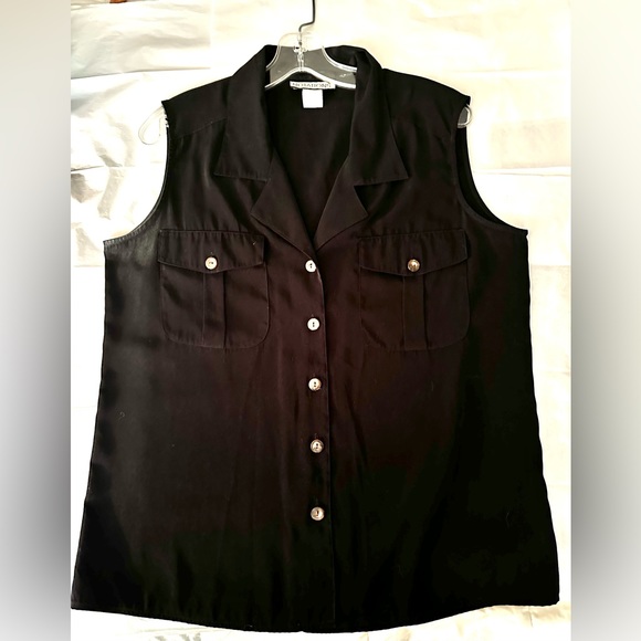 Notations | Tops | Notations Black Button Up Blouse | Poshmark